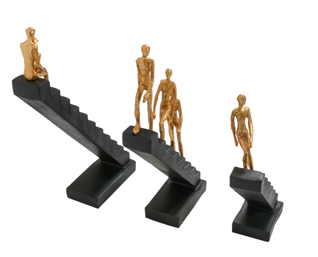 Set of 3 Climbing Stairs Statue – mountainemporium.com